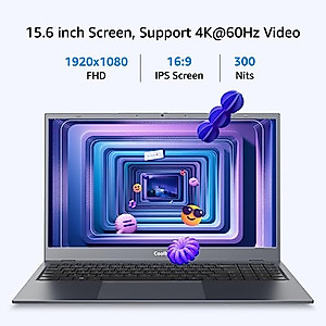 Coolby 15.6inch Windows 11 Laptop, 16GB RAM/1TB NVMe SSD, 1920x1080 IPS Display, Intel N95 Quad Core Laptop Computer, Support 2.4G/5G Hz WiFi, BT, RJ45, Type-c PD 3.0 Charging
