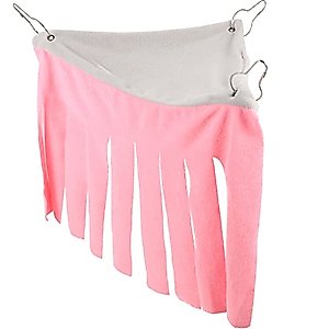 iplusmile Sides Fit Pig Bed for Peekaboo House Pet Rat Ferrets Small Animal Hamsters Hanging Hammock Curtain Squirrel Mice Corner Chinchilla Hedgehog Forest Fleece Animals Decor Bunny