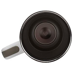 Elanze Designs Papa Bear Forest Trees Dad Grandpa 40 oz. Stainless Steel, Large Water Bottle Coffee Mug, Spill & Leak Resistant, Thermal Travel Tumbler with Handle, Lid & Straw, White