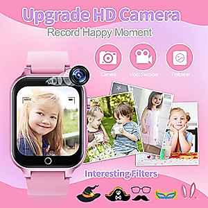 AWEHIRU Kids Smart Watch Girls Boys - Smart Watch for Kids Games Watch with 26 Games Music Player HDCamera Pedometer Alarm Video Flashlight Birthday Gifts for Kids 3-12 Years Old