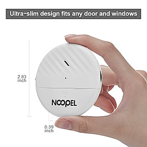 Glass Break Sensor 5 Pack, 125DB Loud Window Alarm Vibration Sensors, Burglar Intruder Entry Alert for Indoor Home Office Security