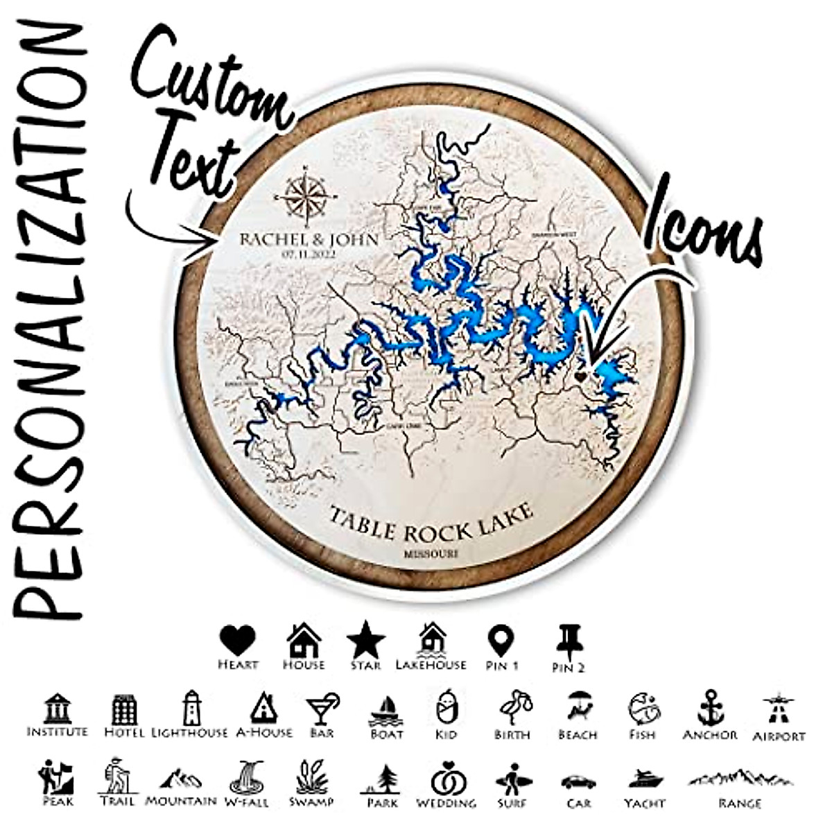 Personalized Gifts Wood Map Custom Lake Map Custom Map Gift Lake Gift Lake House Decor 5th Anniversary Gifts Wood Anniversary Gift Fifth Anniversary Gifts 5 Year Anniversary Gift Father's Mother's Day