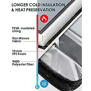 Cooler Backpack Insulated Waterproof Leak Proof - TACTICISM Lunch Backpack for Men 33 Cans MOLLE Soft Sided Protable Cooler Bag for Work Beach Camping Fishing Hiking Picnic Kayaking Gear, Black Camo