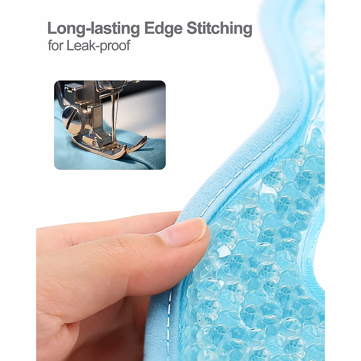 Luxtude Gel Eye Mask Cooling Eye Mask for Dry Eyes 2PCS, Heated Warm Eye Ice Pack Reusable Gel Sleep Mask, Frozen Cold Eye Compress for Puffiness/Dark Circles/Headaches/Allergies (Blue)