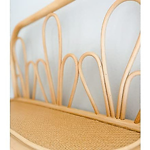 Bamboo Floating Shelf, HANDCRAFTED, Rattan Shelf, Rattan Wall Shelf, Small Shelf Nursery, Decorative Shelves for Wall, Boho Nursery Wall Decor, Cute Wall Shelves, Kids, Bohemian Floating Bookshelves