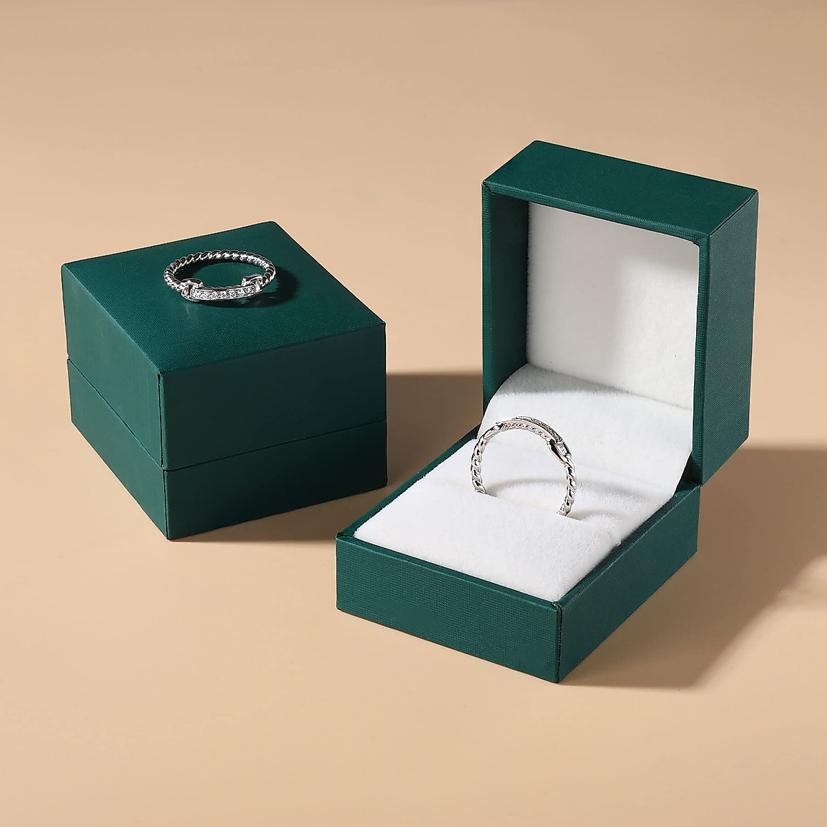 Hitlinker Moissanite Wedding Band for Women, Sterling Silver Eternity Stackable Chain Link Couple Rings Channel Set Rope Lab Created Diamond S925 Rings for Women Men Size 9