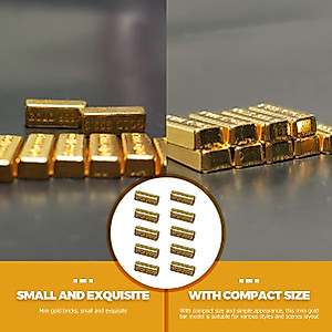 jojofuny 30 PCS Dollhouse Mini Mini Model Mini Fake Gold Brick Mini Gold Fake,