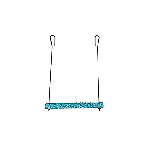 PENN-PLAX Bird-Life Trimmer Plus Cement & Metal Swing – Naturally Trims Nails & Beak – Great for Parakeets, Cockatiels, Finches, and Other Small Birds – Small Size