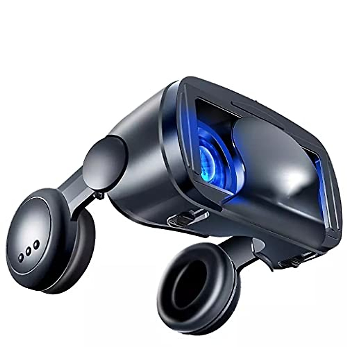 ZNBJJWCP 3D VR Glasses Virtual Reality Full Screen Visual Wide-Angle VR Glasses for 5 to 7 Inch Smartphone Devices (Color : with Blu-ray)