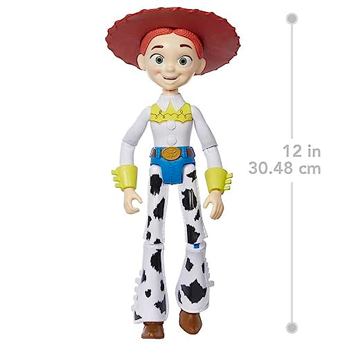 Mattel Disney and Pixar Toy Story Large Action Figure, Posable Jessie Collectible in Signature Cowgirl Look with Removable Hat, 12-inch Scale