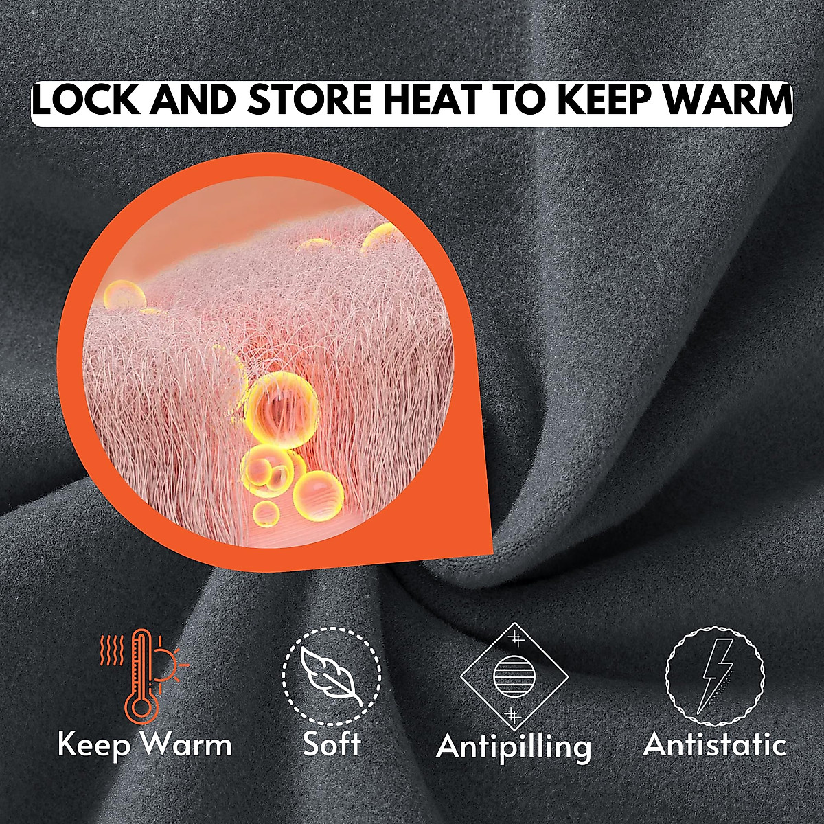 Willit Men's Fleece Golf Pullover Sweaters Quarter-Zip Hiking 1/4 Zip Thermal Jacket Lightweight Gray M