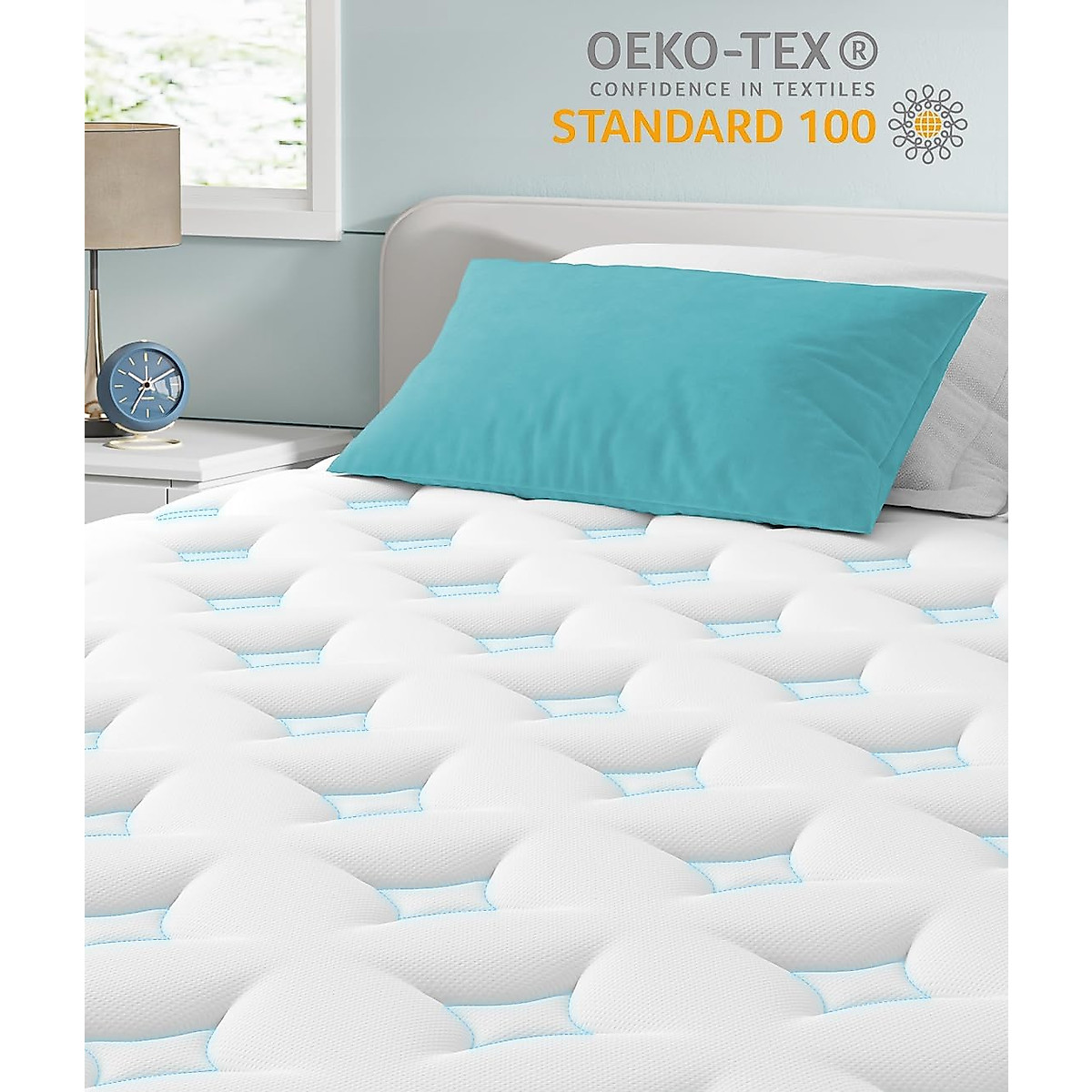 BedStory Queen Mattress, 14 Inch Medium Firm Hybrid Mattress in a Box, Cooling Gel-Infused Memory Foam with Individual Pocket Springs Motion Isolation, Fiberglass Free Mattress, Pressure Relief