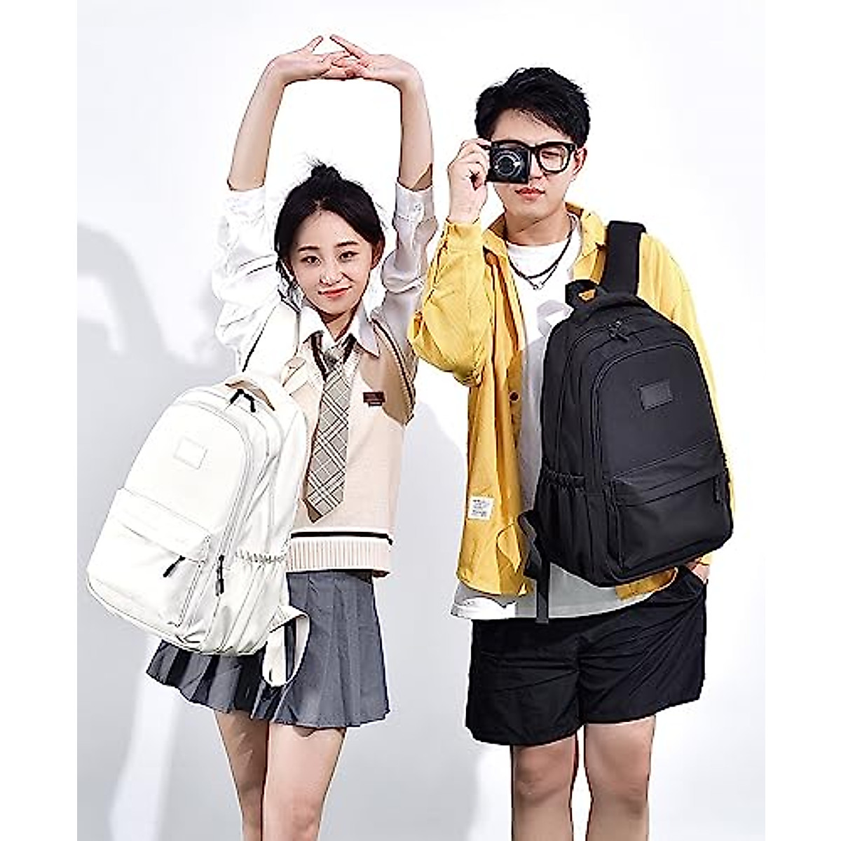 BESYIGA Unisex 25L Travel Backpack with Laptop Compartment Large Capacity Carry On Pack Bag for College Work