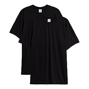 Hanes mens Sport Cool Dri Performance Tee fashion t shirts, Black, Large US-(Pack of 2)