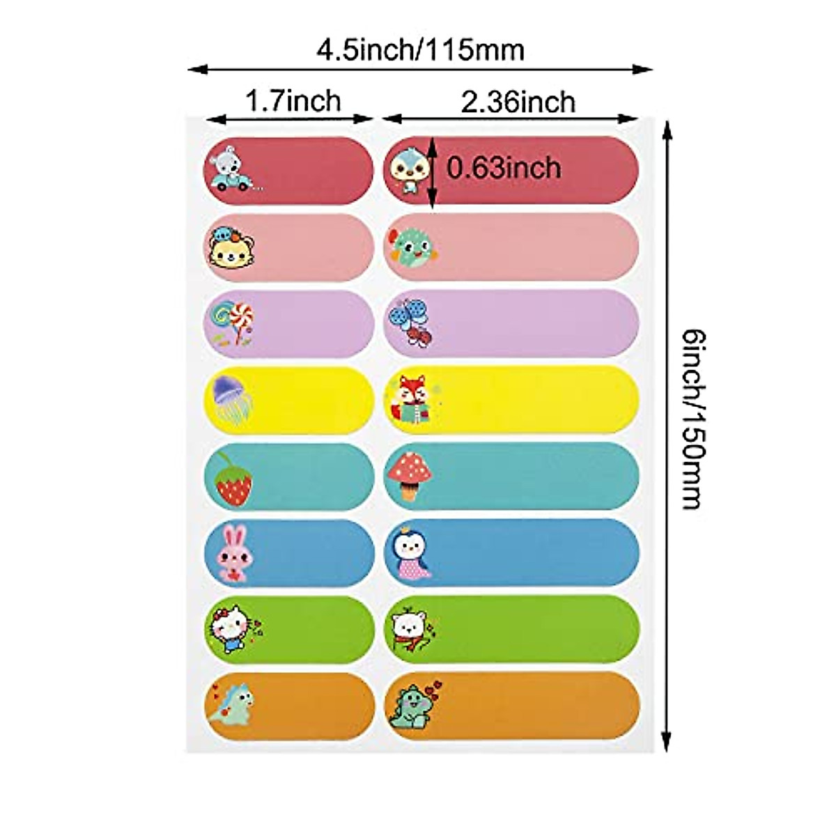 Baby Bottle Labels for Daycare, 64 PCS School Supplies Name Label Stickers for Kids Stuff, Waterproof Daycare Labels Self-Laminating, Dishwasher Safe, Toddler Preschool Labels for Sippy Cup, Lunch Box