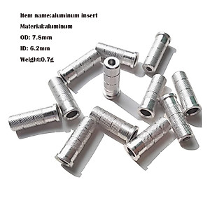 HNZMDY 30 Inch 6.2 mm Carbon Arrow Shaft Spine 500 Carbon Shaft Tube DIY Archery (shaft with insert, 24 Pcs)