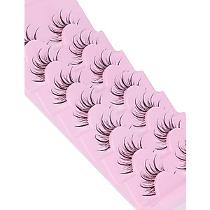 Manga Lashes Natural Look Wispy 3D Anime Manhua Lashes False Eyelashes Asian Korean Makeup Kpop Style Cosplay Lash Pack by EYDEVRO