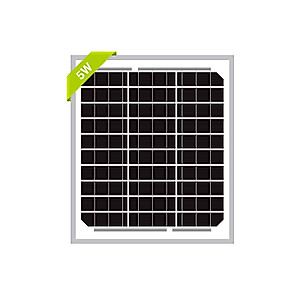 Newpowa 5W(Watts) 12V(Volts) 5W Monocrystalline Solar Panel Battery Maintainer High-Efficiency PV Module Power for Battery Charging of Boat RV Gate Opener Fences