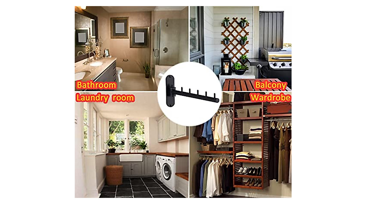 Space Saving Clothes Hanger Rack - Wall Mounted 2 Pack