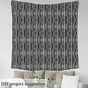 Feelyou Stripes Fabric by The Yard, Geometric Upholstery Fabric, Modern Striped Art Outdoor Fabric, Geometry Reupholstery Fabric for Chairs, 3 Yard, White and Black