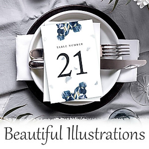 1-30 Table Numbers, Wedding Table Numbers Plus Head Table and Gift Table 32 Pieces, Double Sided Wedding Reception Table Numbers, Wedding Seating Chart, Special Event Table Number Signs 4x6.