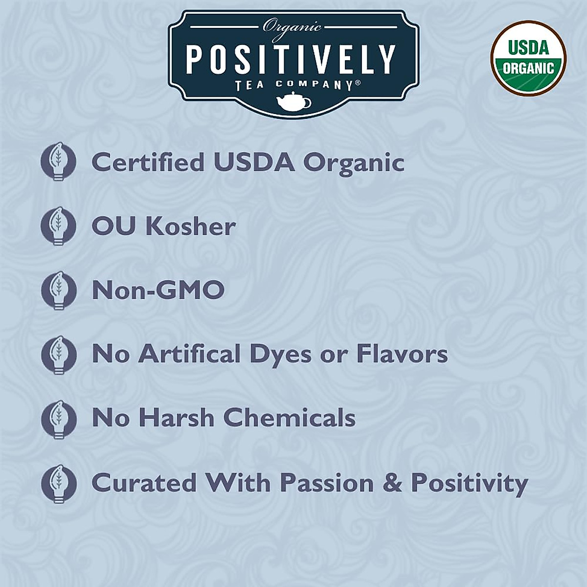 Organic Positively Tea Company, White Peach Lemonade Tea, Loose Leaf, 4 Ounce