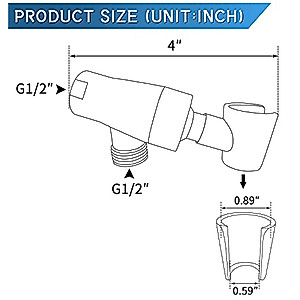 G-Promise Solid Metal Shower Head Holder for Hand Held Showerhead, Adjustable Bracket, Shower arm Adapter, Universal Shower Arm Mount,Oil-Rubbed Bronze Finish