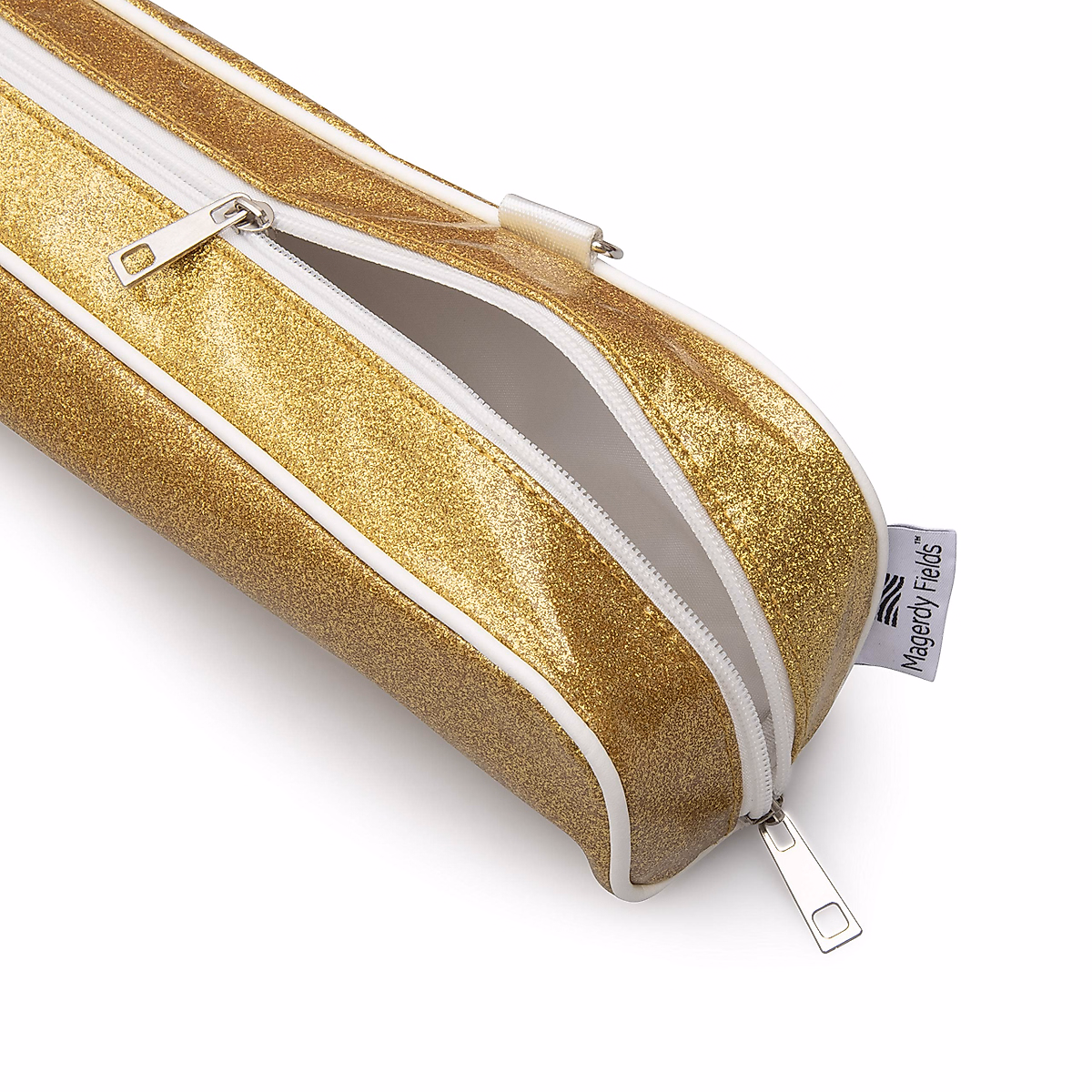Magerdy Fields Twirling Baton Case - Includes Adjustable Shoulder Strap - 30 Inch baton bag for twirling - Gold