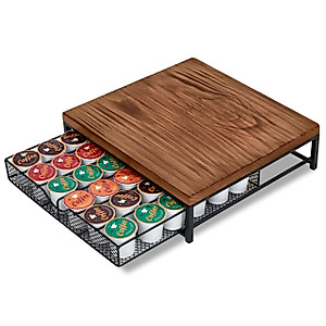 YCICI Coffee Pod Drawer Holder for K cup, Coffee Pod Drawer Holder Organizer, No Assembly Required, K Cup Holder with 36 Capacity Capsule Pods. Suit for Home Office,Kitchen,Cafe Counter. (Black)