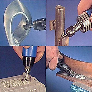 Carbide Burr Bits KangTeer 5pcs 8mm Dia 1/4" Shank Double Cut Tungsten Carbide Rotary File Cutting Burs Tool Rotary Drill Die Grinder Bits