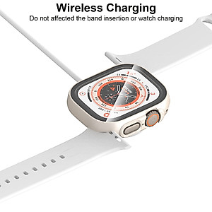 HASDON [12 Pack] Case Compatible with Apple Watch Ultra 2/Ultra 49mm with Tempered Glass Screen Protector, Full Coverage Bumper Hard PC Protective Cover for iWatch 49mm Accessories