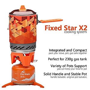 Fire Maple X2 Cooking System Portable Backpacking Camping Stove Camping Pot with Piezo Ignition