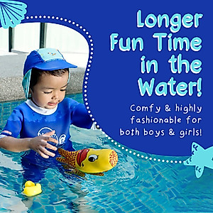 Cheekaaboo Warmiebabes Baby and Toddler Wetsuit, Thermal Baby Swimsuit Made with UPF50+ Neoprene, Quick-Dry Baby Rash Guard, Navy Blue, Surfer