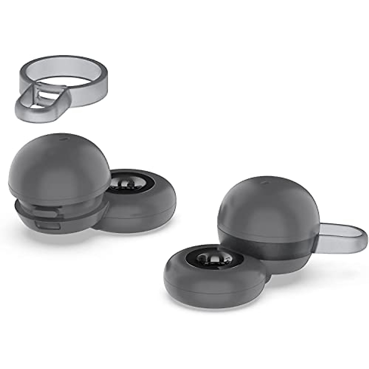 Rqker Ear Hook Compatible with Sony LinkBuds Earbuds, 5 Pairs XS/S/M/L/XL Sizes Soft Silicone EarHook Earbud Ring Supporters Earbuds Hooks Compatible with Sony WF-L900 LinkBuds, 5 Pairs Gray