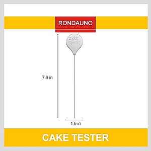 Cake Tester, 2 Packs Cake Testers for Baking and Cakes Testing Stick Doneness Endurance CakeTester Skewer 7.9 in Stainless Steel Rondauno