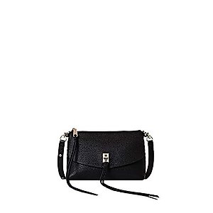 Rebecca Minkoff womens Darren Top Zip Crossbody, Black, One Size US