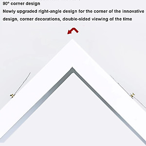 LTLWSH Modern Wall Clock, Nine Fish Figure Clock, Corner Painting Corner Clock, Double Sided Wall Clock, Sunny Corner Clock, Wall Clock Living Room Mural,C,with Light 40cm