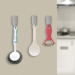 Small Adhesive Hooks Hat Hooks Organizer for Wall Stainless Steel Ultra Strong Wall Rack Hooks for Hanging Hats, Caps, Keys, Kitchen Utensils- Kitchen, Bathroom, Cabinet-20 Packs