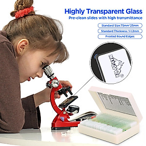 30 Microscope Slides with Specimens for Kids, Prepared Microscope Slides Set with Plants Animals Insects, Microscope Slides for Kids Students Homeschool Basic Biological Science Education