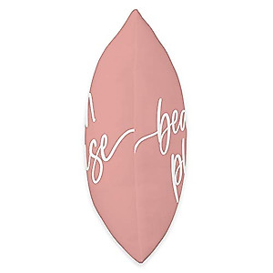 Vine Mercantile Beach Please-Cute Summer Sayings-Flamingo Coral Throw Pillow, 18x18, Multicolor