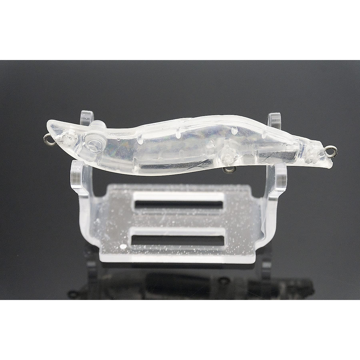 10pcs Unpainted Shrimp Fishing Lure Body 80mm 12.3g Blank Hard topwater Lures 6040# Free Eye