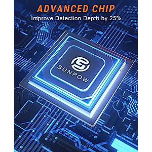 SUNPOW Metal Detector for Adults Professional Waterproof-Adjustable High Accuracy Beach Metal Detector with Ground Balance,All Metal & DISC & Notch & Pinpoint 4 Modes, 10" IP68 Coil, Advanced DSP Chip