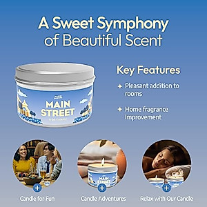 Park Scents Disneyland Main Street Inspired Scented Vanilla Candle - Handmade Soy Candle, Long Lasting Candles - Warm, Sweet Aroma Scented Candle for Home, Aromatic Jar Candle Scents - Creme Brulee