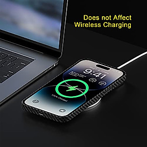 memumi Real Aramid Fiber for iPhone 14 Pro Max 6.7" Case, Sturdy Durable Carbon 0.5 mm Slim Fit for iPhone 14 Pro Max Carbon Fiber Thin Case [ Aramid Fiber] with Military-Grade Drop Protection Black