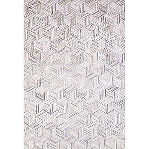 Loloi II Maddox Collection MAD-07 LT Grey/Ivory, Contemporary 2'-3" x 3'-9" Accent Rug