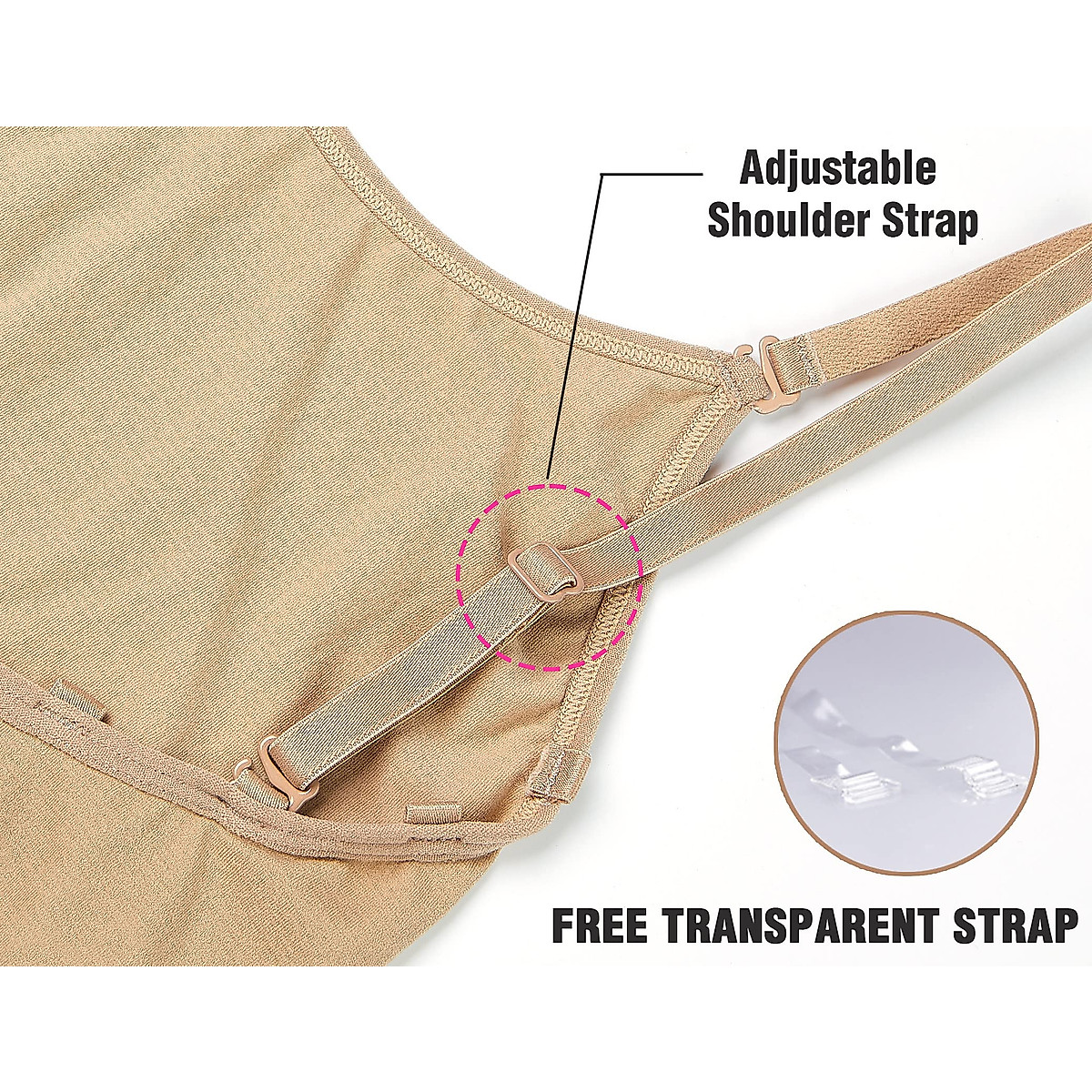 TENVDA Girls Nude Seamless Undergarment Camisole Tan Leotard Nudie Dance Bodysuits for 12-16 Years Old Kids Ballet Gymnastics