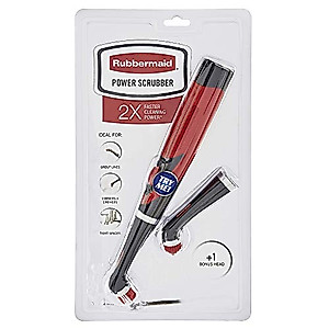 Rubbermaid Reveal Power Scrubber with Multi-Purpose & Grout Head, Cordless Electric Battery Powered Scrub Brush, Water Resistant, for Home/Kitchen/Bathroom/Grout/Tile/Shower/Tub