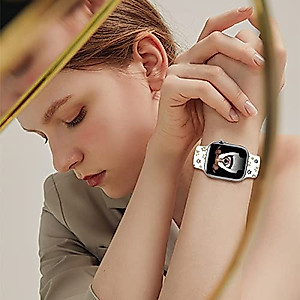 Chinber Sport Loop Band Compatible with Apple Watch 38mm 40mm 41mm, Fadeless Printed Pattern Soft Silicone Waterproof Replacement Strap for iWatch Series 8 7 6 5 4 3 2 1 SE, Color Dog Paw