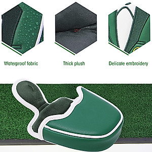 Small Headcover, Green Jacket Design Putter Cover for Club for Course for Lovers for Player