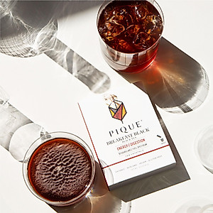 Pique Organic English Breakfast Tea Crystals - Caffeinated Black Tea for Energy, Prebiotic Polyphenols Support Healthy Digestion, Immunity - 14 Single Serve Sticks (Pack of 1)